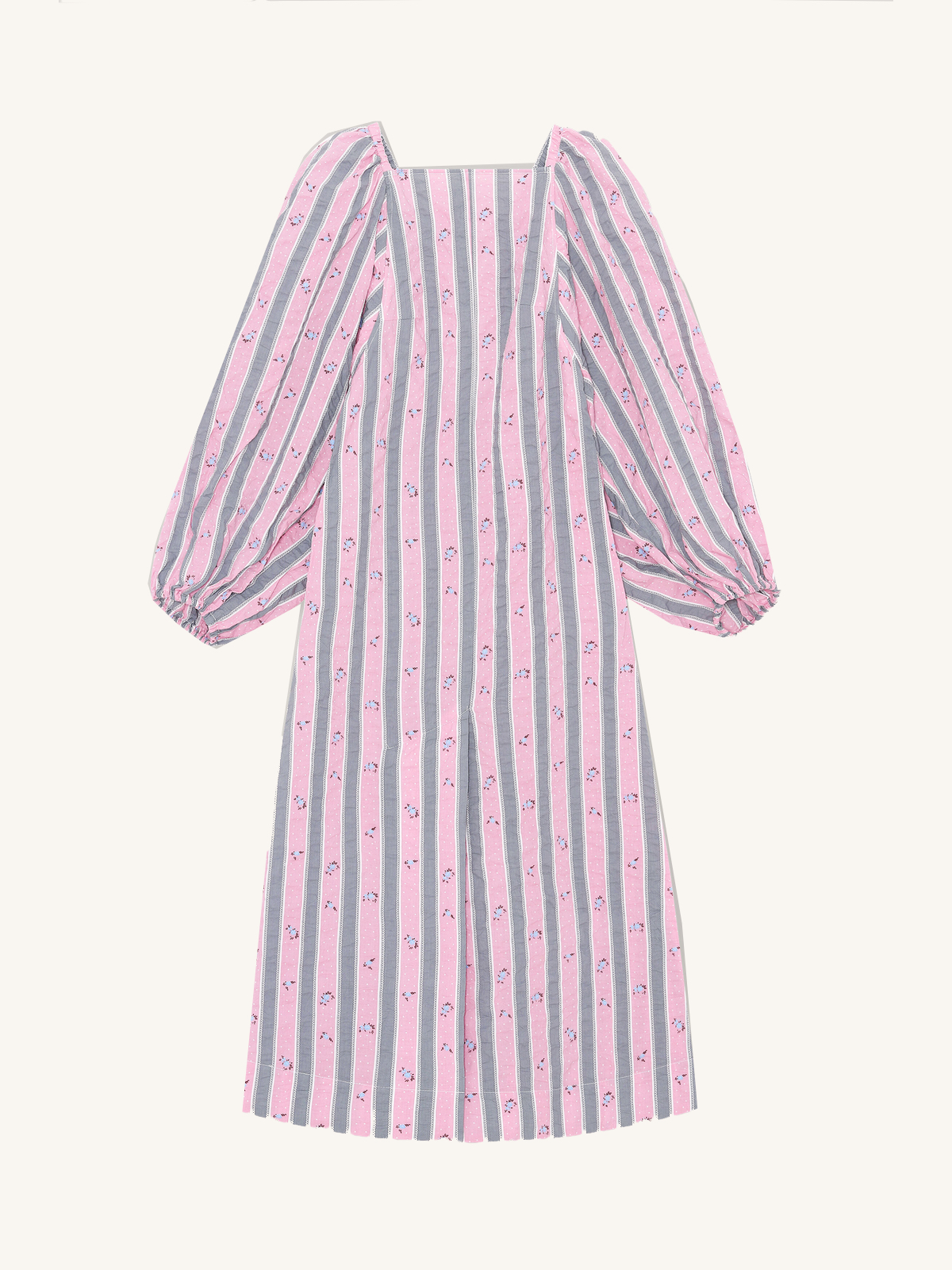 Room4 - Lyserød Seersucker Maxi Kjole | Ganni | Shop her >>